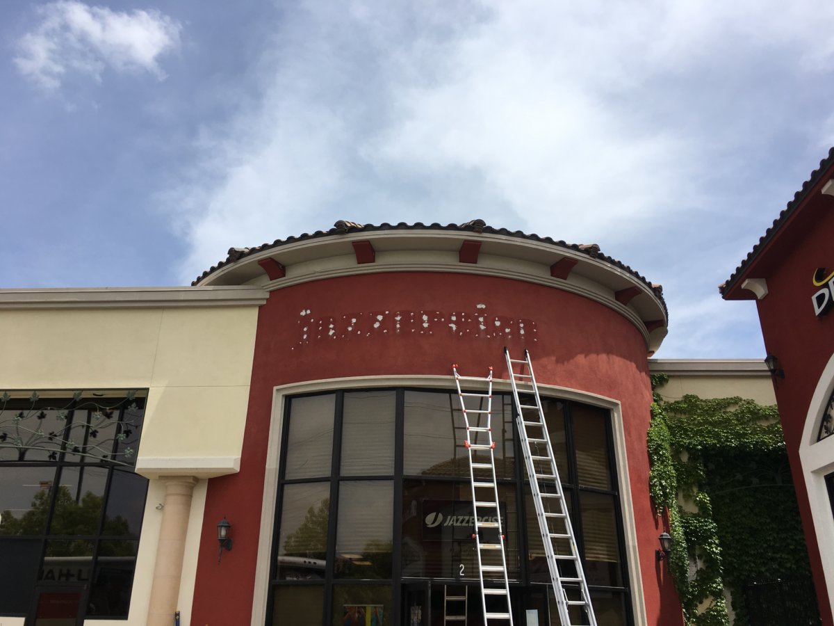 Old Signage Removal and Facade Repair - Starfish Signs & Graphics